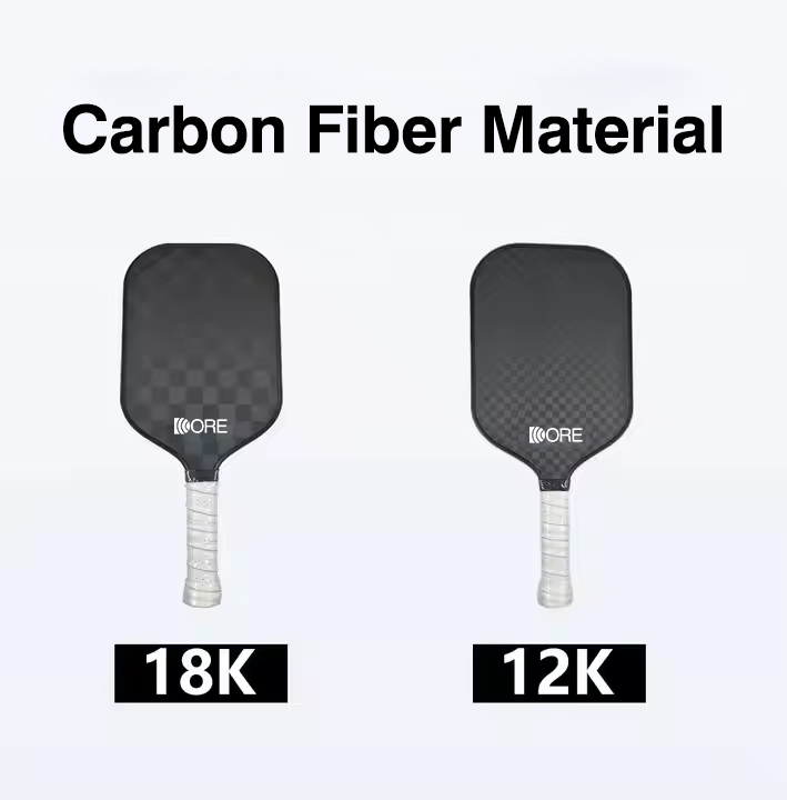 Custom 12K 18K Carbon Fiber Pickleball Paddle