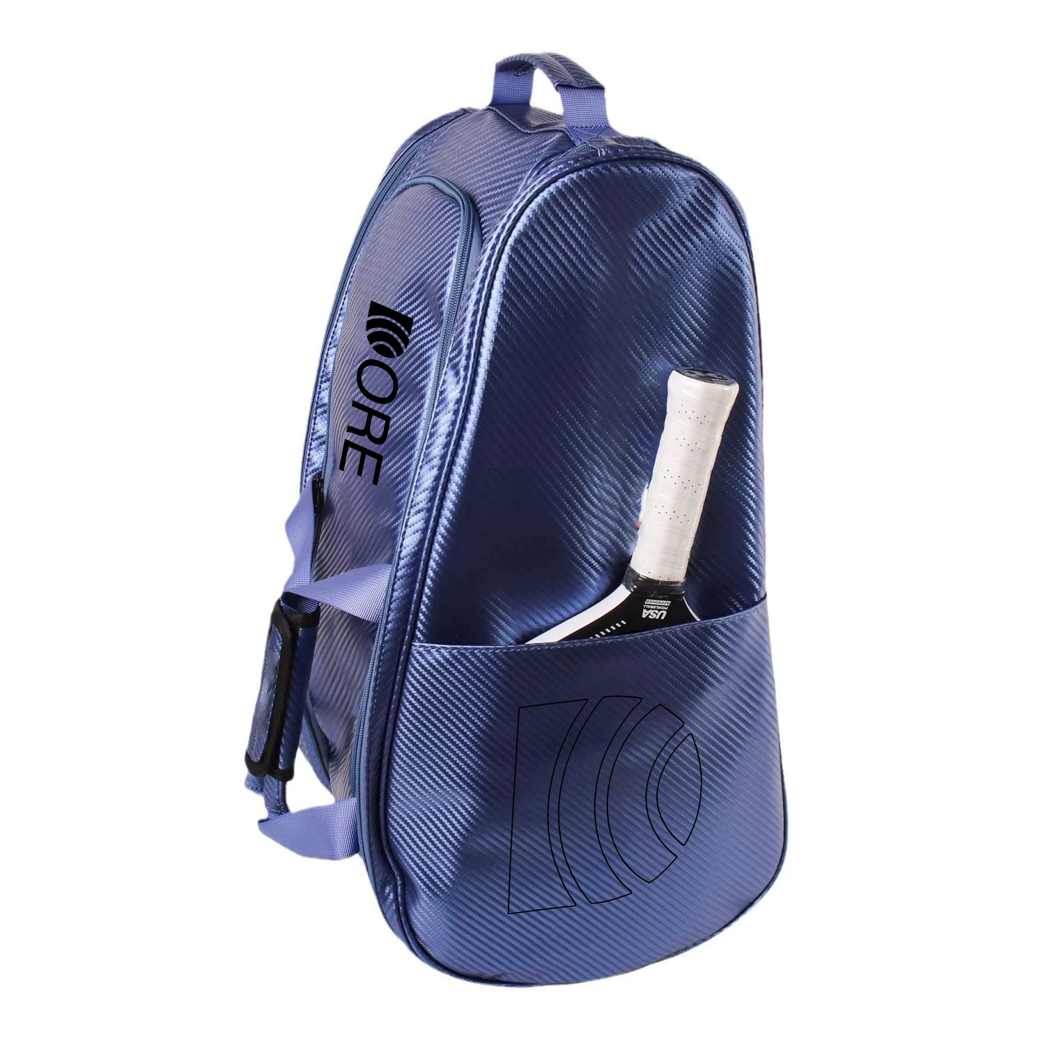 Pickleball Paddle Bags Carbon Fiber PU Material 210D Lining Pickleball ...