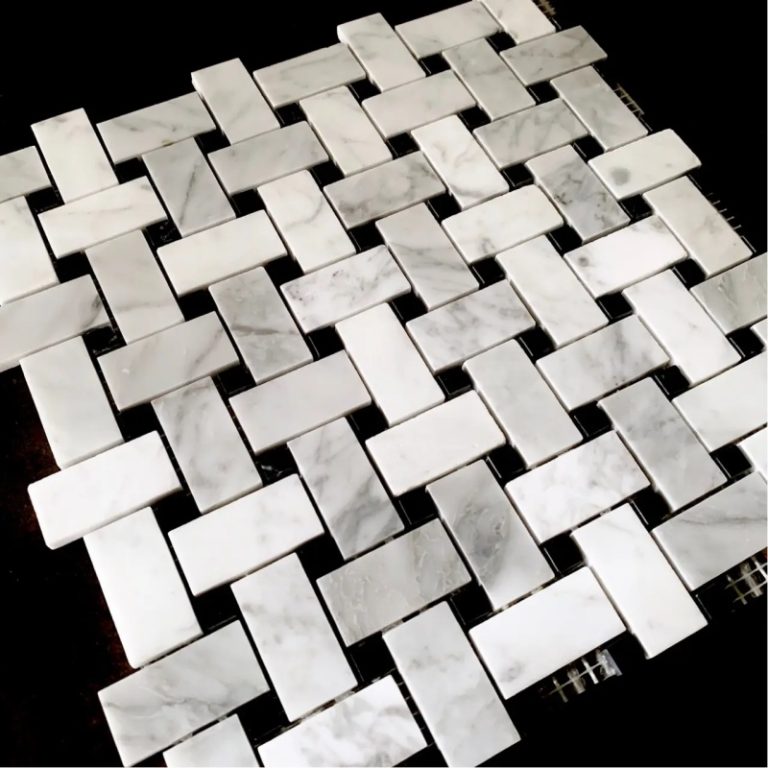 Bianco Carrara Marble Mosaic Tiles - FunShineStone