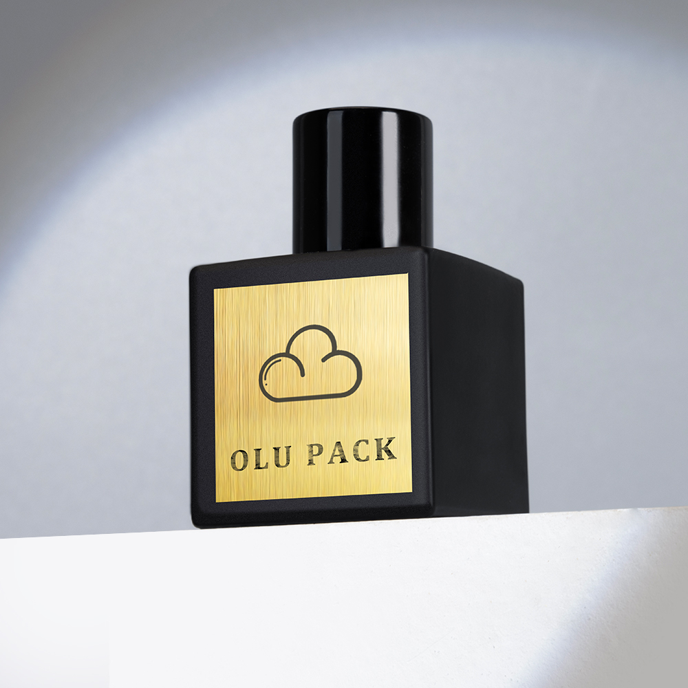 Black Square Perfume Bottle with Lable & Packaging Box - Xuzhou OLU ...