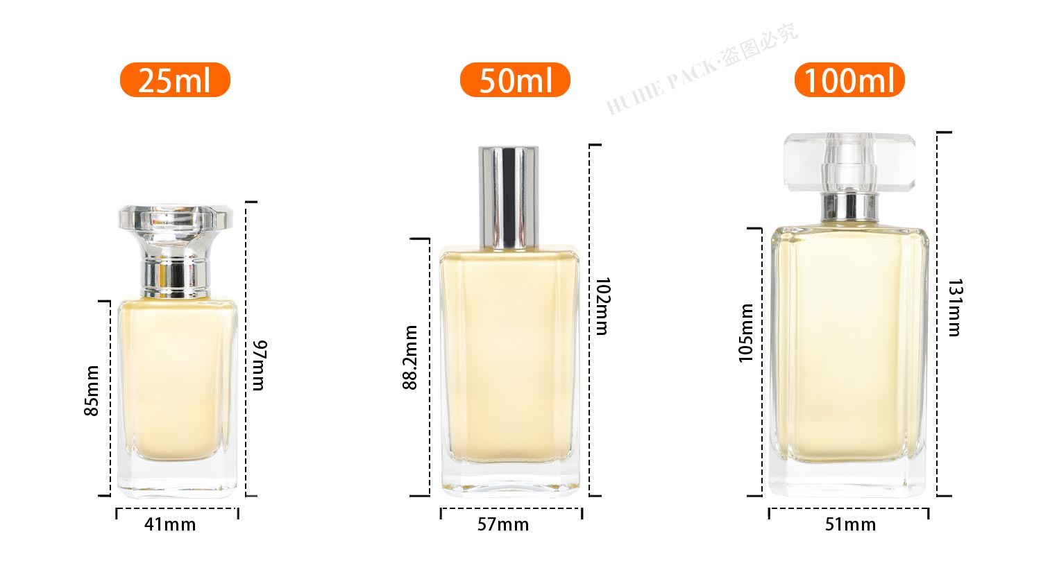Customized Clear Rectangle Glass Cologne Perfume Bottle - Xuzhou OLU ...