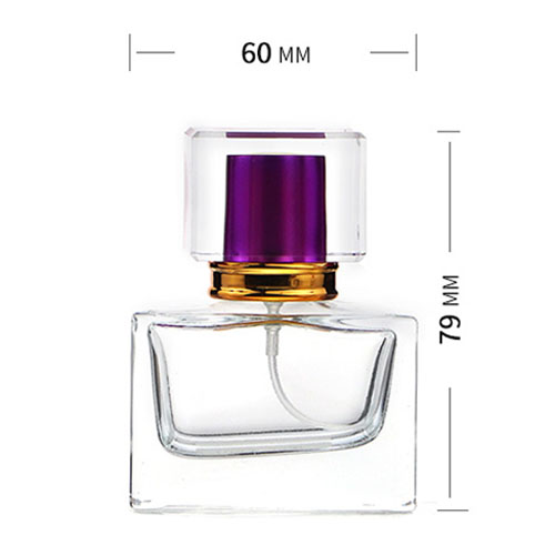 Cologne Square 30ml Small Perfume Glass Container with Cap - Xuzhou OLU ...