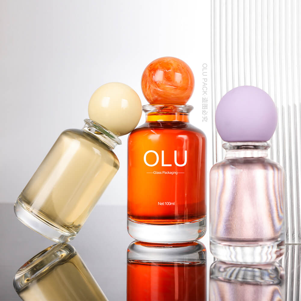 Round Reagent Clear Glass Perfume Bottle with Ball Cap - Xuzhou OLU ...