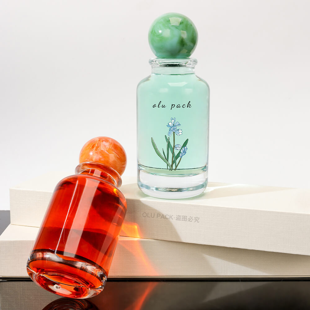 Round Reagent Clear Glass Perfume Bottle with Ball Cap - Xuzhou OLU ...