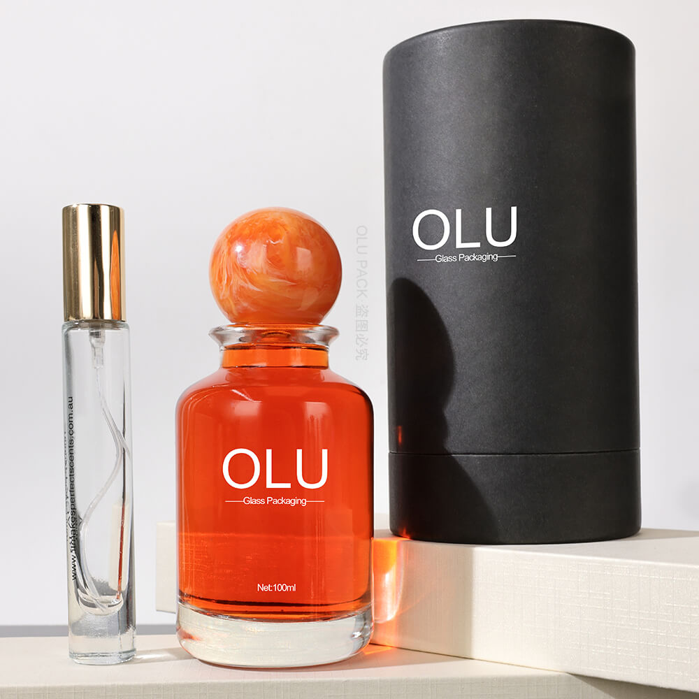 Round Reagent Clear Glass Perfume Bottle with Ball Cap - Xuzhou OLU ...